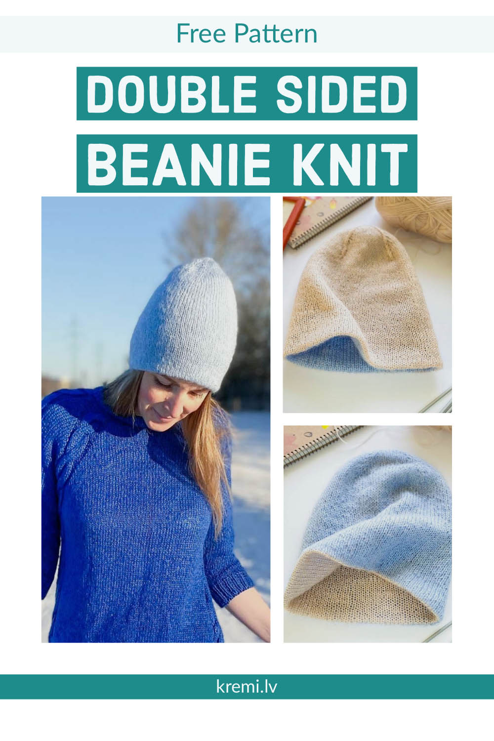 How to sew a beanie hat from old sweater – Kremi