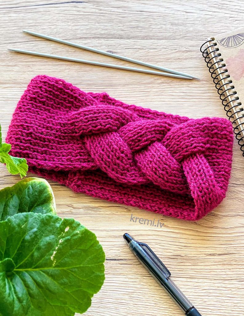 Braided Headband Free Knitting Pattern And Tutorial – Kremi