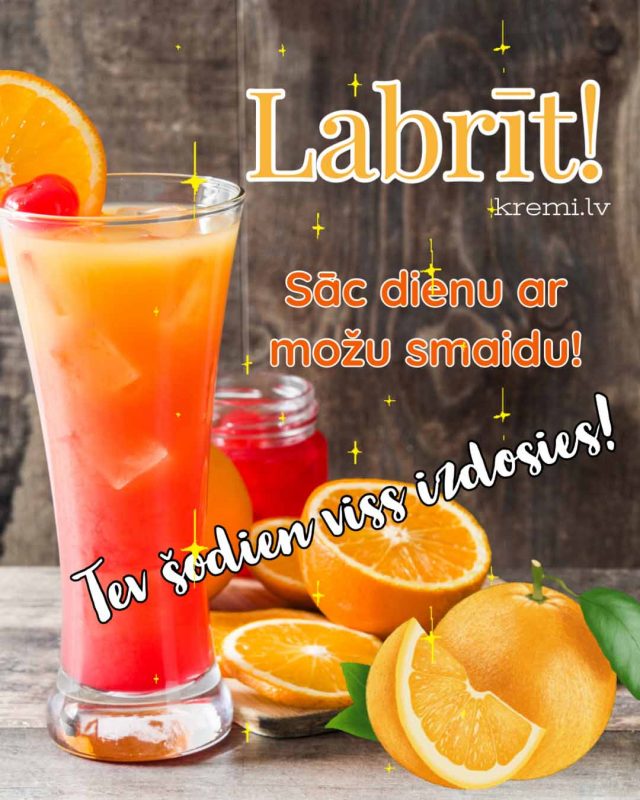 Labrīt novēlējuma kartiņas jaukai dienai – Kremi