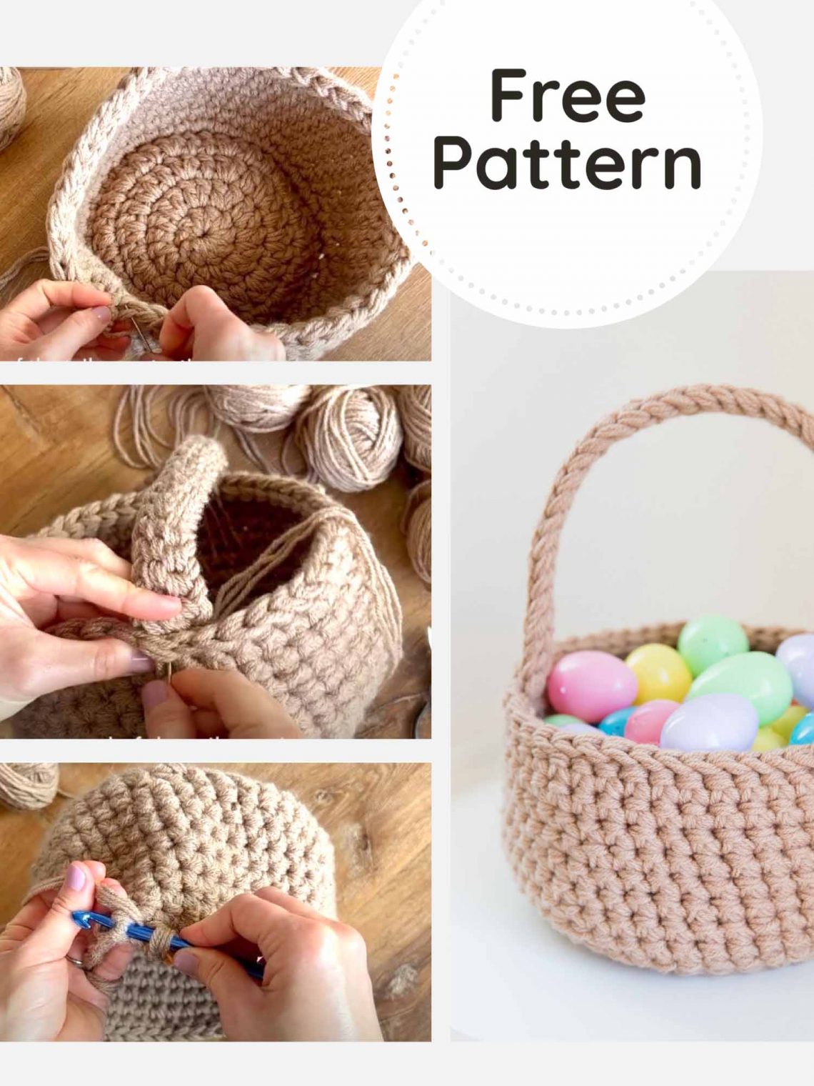 Simple Easter Basket Crochet Pattern – Kremi