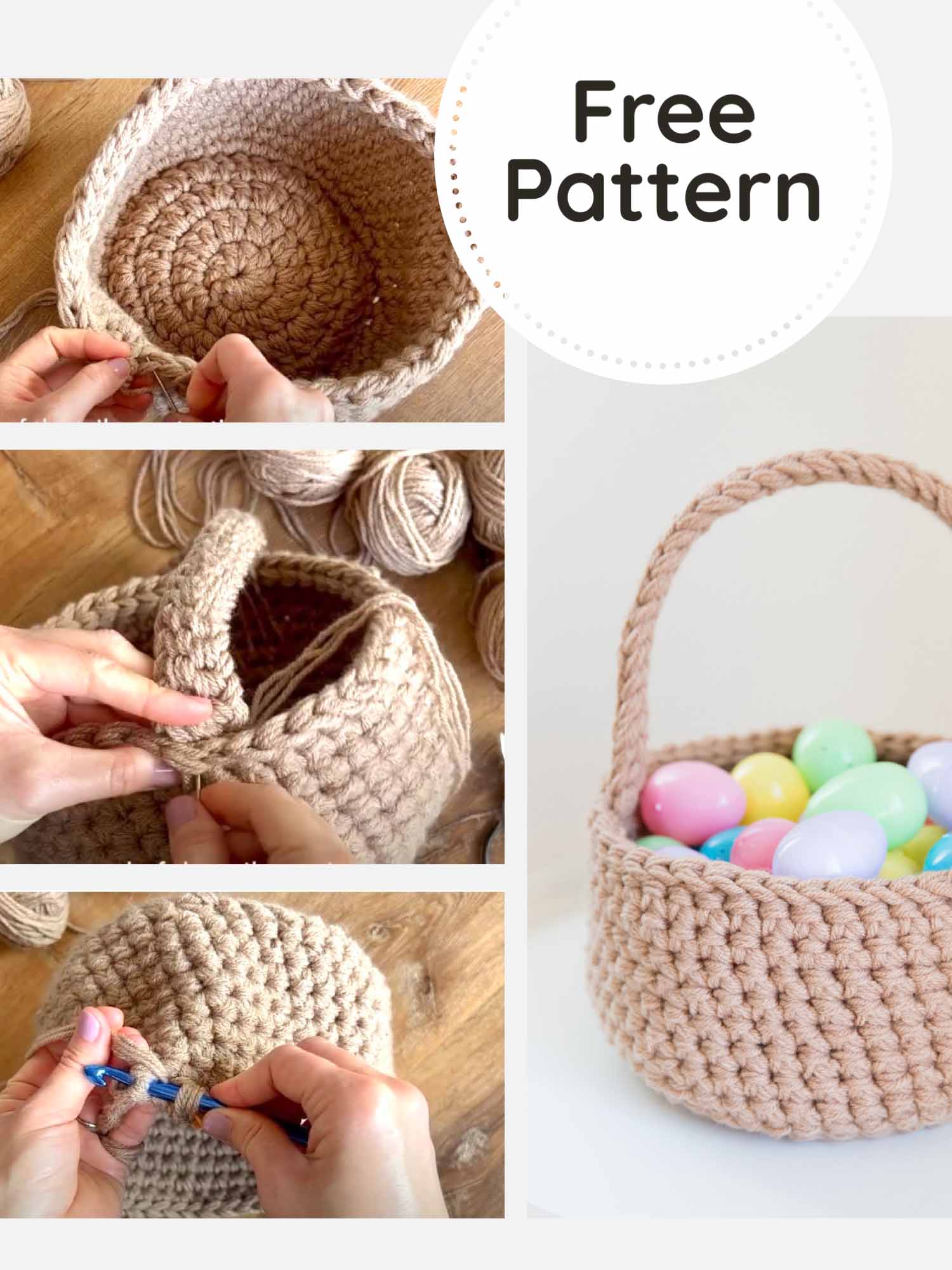Simple Easter Basket Crochet Pattern – Kremi