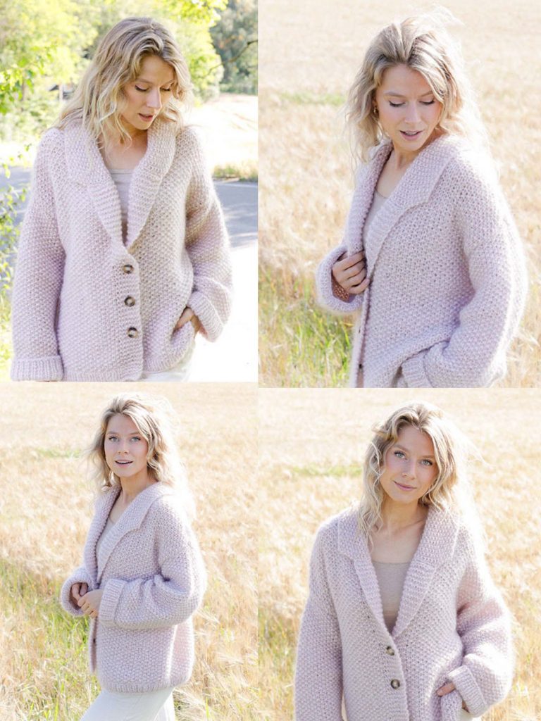 Every Wardrobe Must Have Oversize Knit Jacket Free Pattern – Kremi
