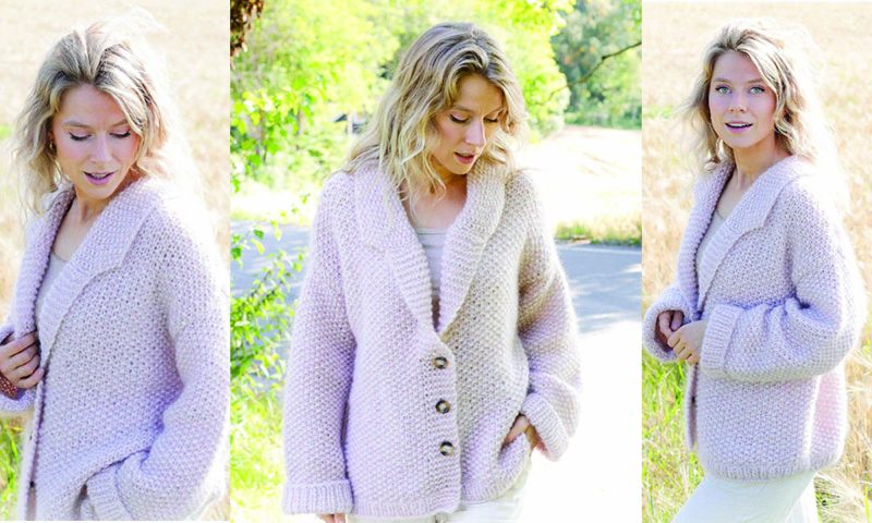 Every Wardrobe Must Have Oversize Knit Jacket Free Pattern – Kremi